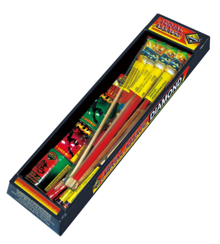 Aerial Assault selection box - 22 Fireworks – Pyro-Planet
